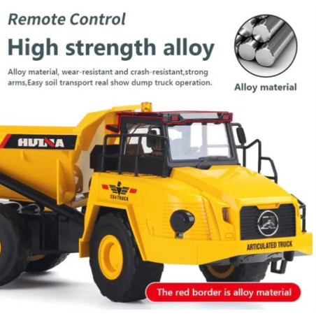 Huina 1553 1/18 Remote Control Dumper Truck with 9 Channels & LED ...